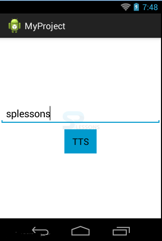 Android text to speech - SPLessons