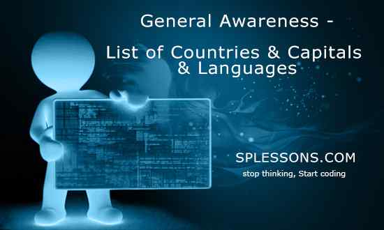 Countries, Capitals and Languages