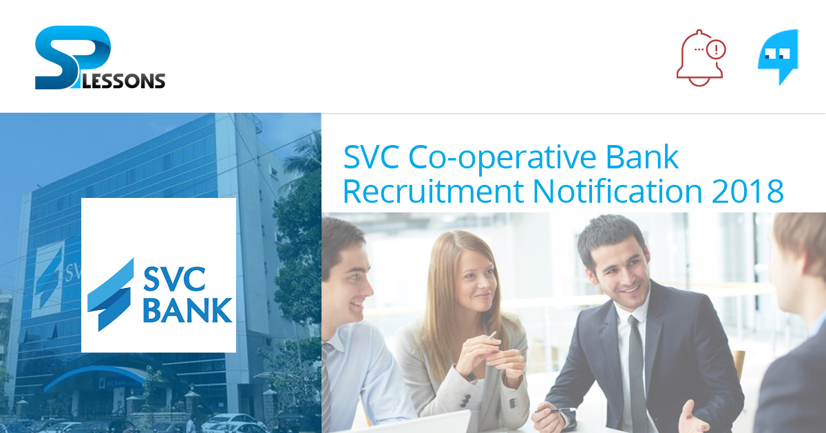 SVC Co operative Bank Recruitment - SPLessons