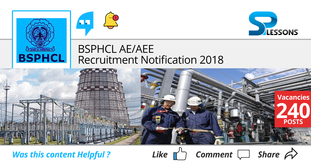 BSPHCL AE AEE Recruitment BSPHCL AE AEE Recruitment