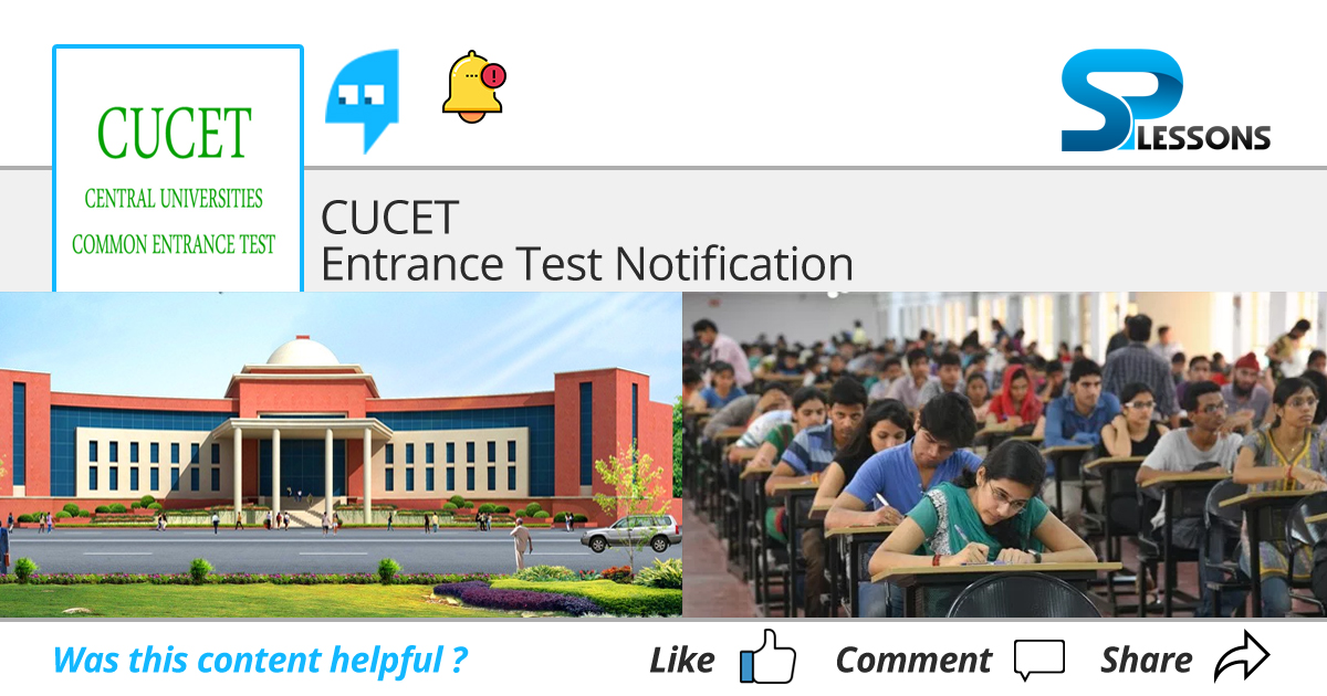CUCET Entrance Test Notification