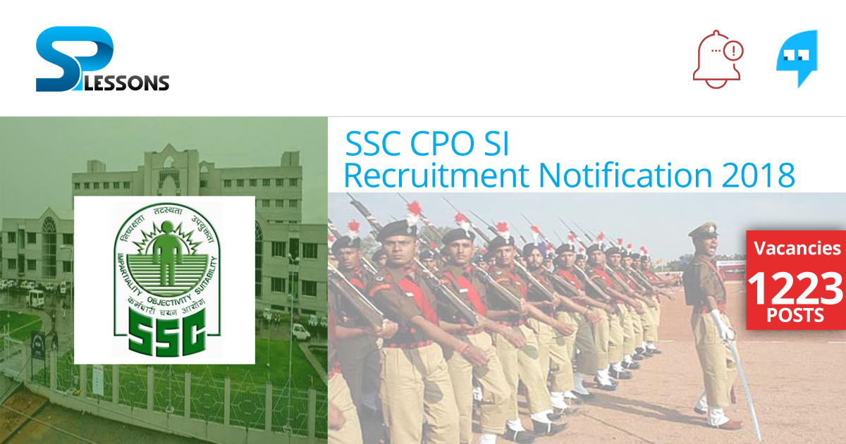 SSC CPO SI Notification