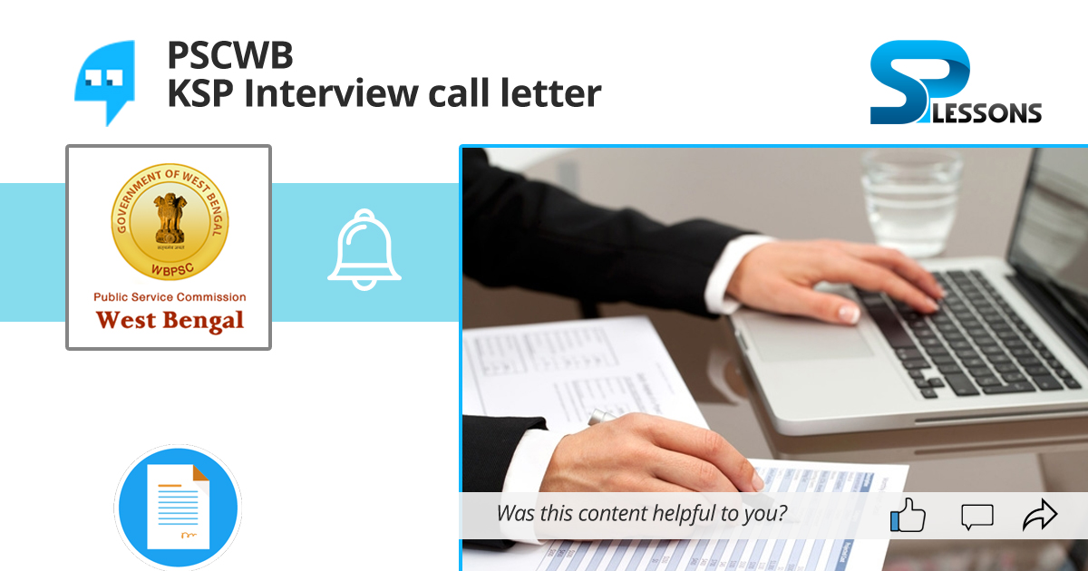 PSCWB KSP Interview Call Letter