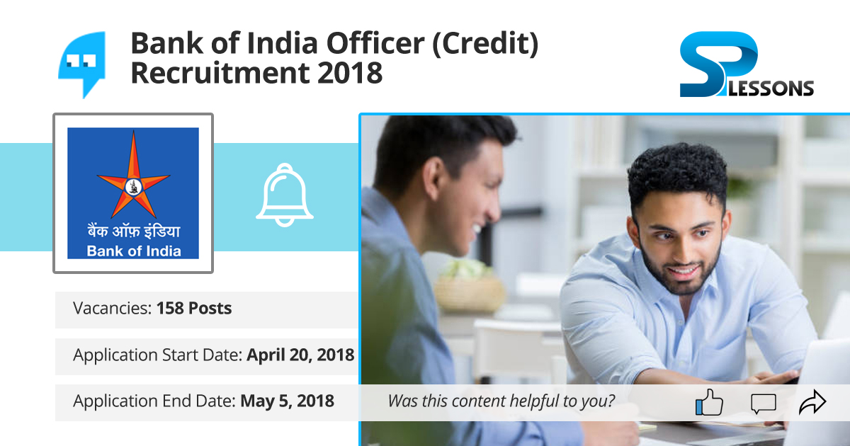 Bank of India Officer Credit Recruitment