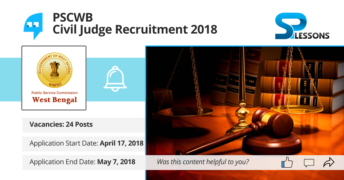PSCWB Civil Judge Recruitment