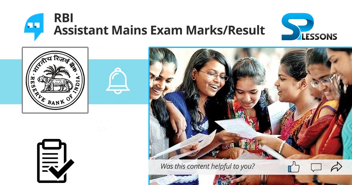 RBI Assistant Mains Score Card