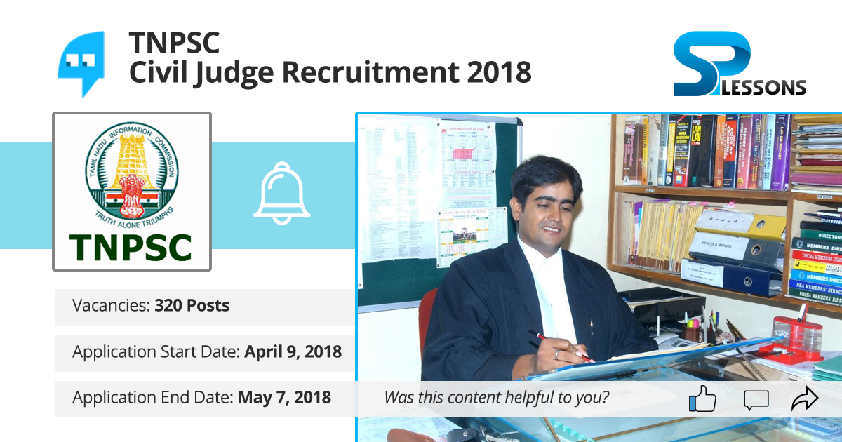 TNPSC Civil Judge Recruitment