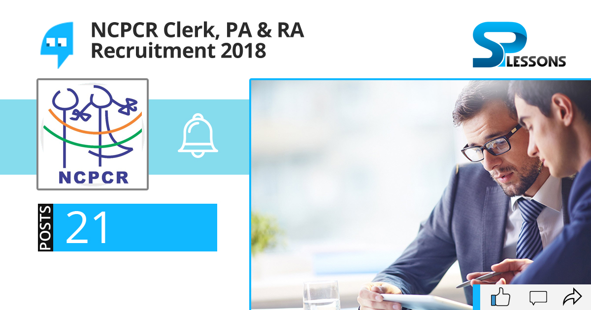 NCPCR Clerk PA and RA Recruitment