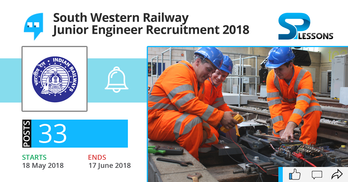 Southern Western Railway Junior Engineer Recruitment