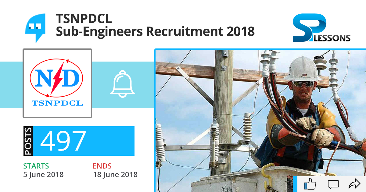 TSNPDCL Sub Engineers Recruitment