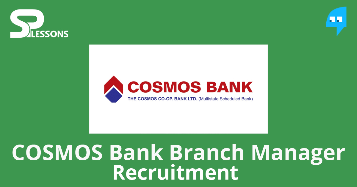 COSMOS Bank Branch Manager Recruitment