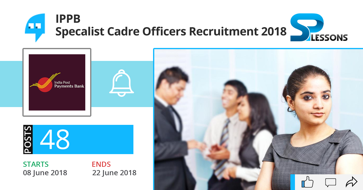 IPPB Specalist Cadre Officers Recruitment