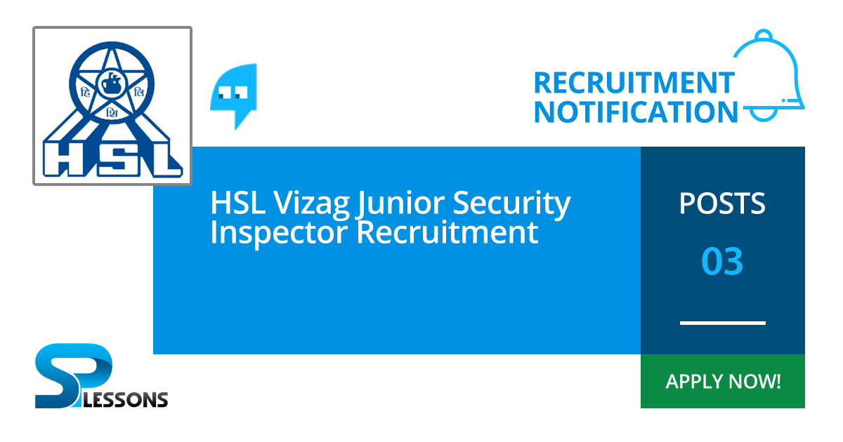 HSL Vizag Junior Security Inspector Recruitment