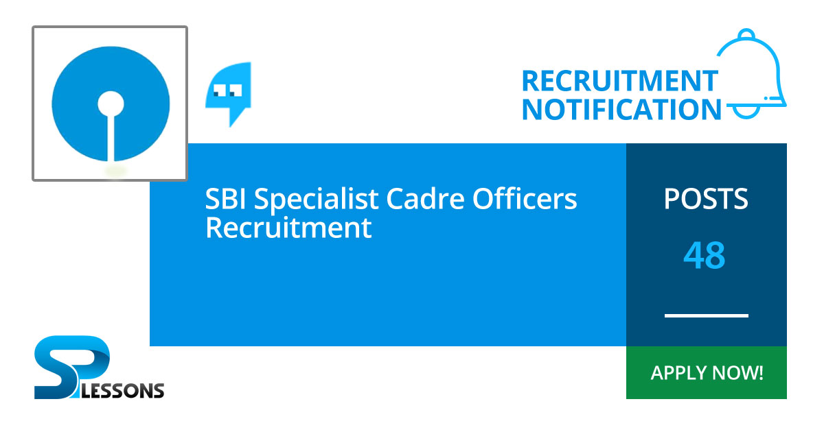 SBI Specialist Cadre Officers Recruitment
