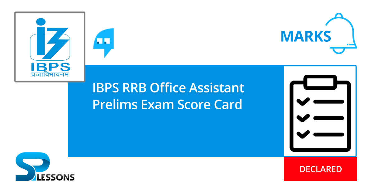 IBPS RRB Office Assistant Prelims Exam Score Card