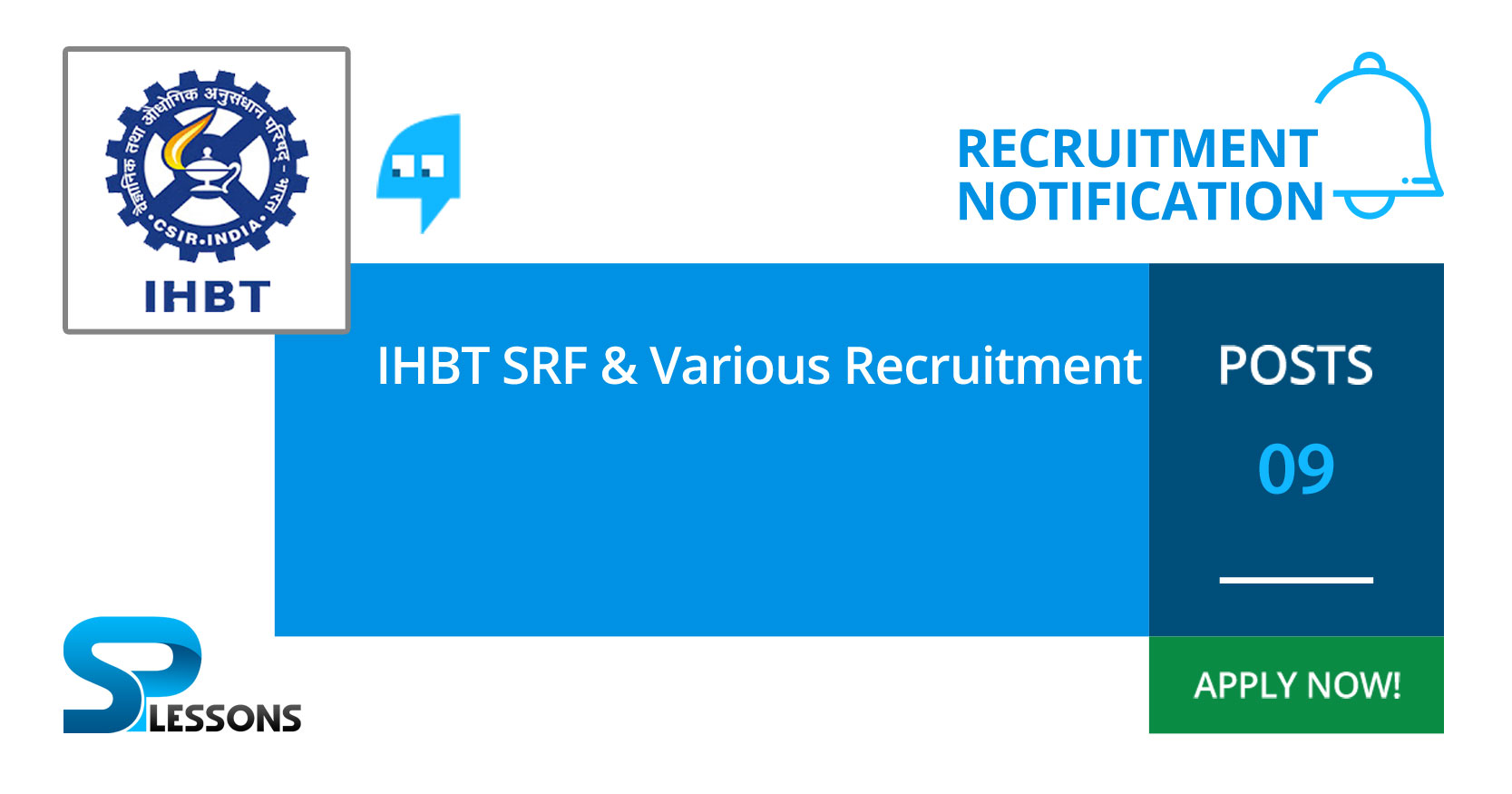 IHBT SRF and Various Recruitment