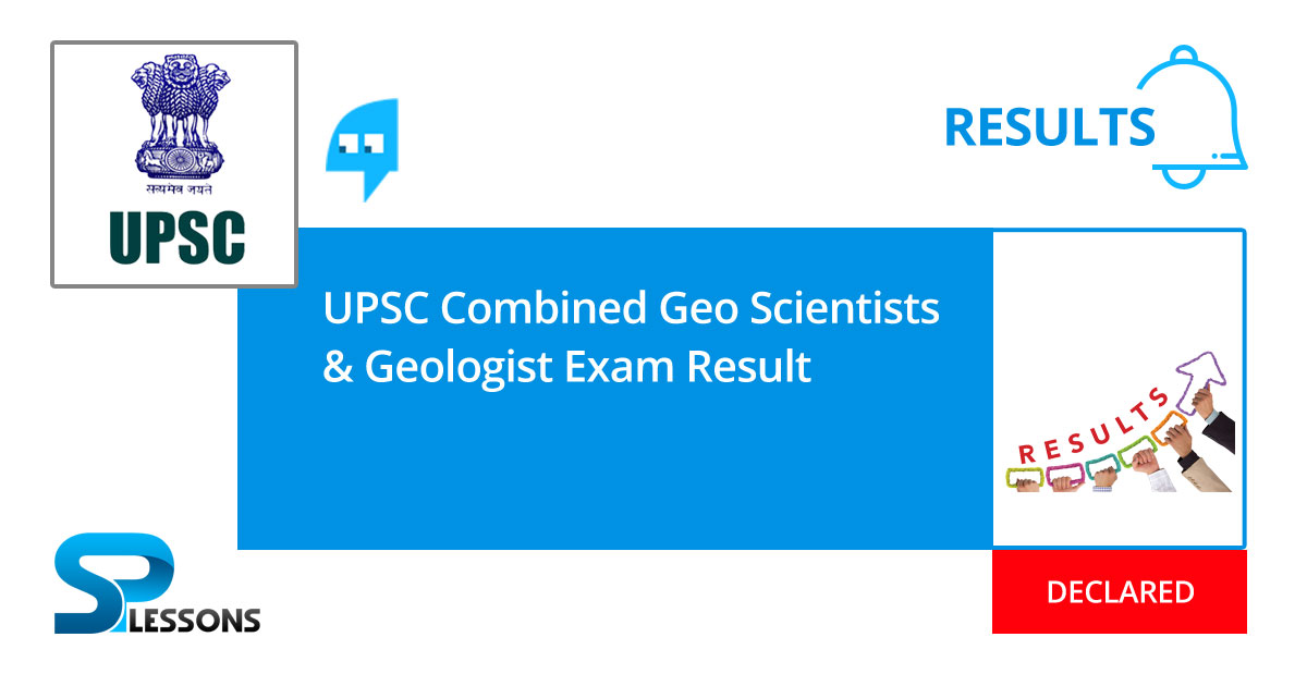 UPSC Combined Geo Scientists and Geologist Result