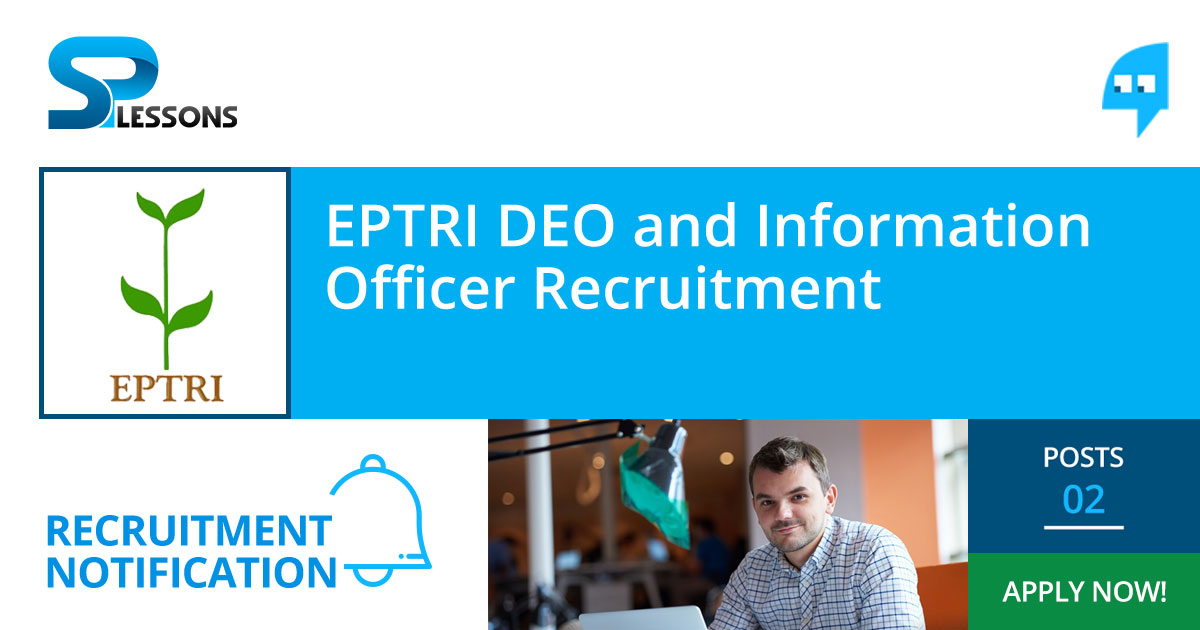 EPTRI DEO and Information Officer Recruitment
