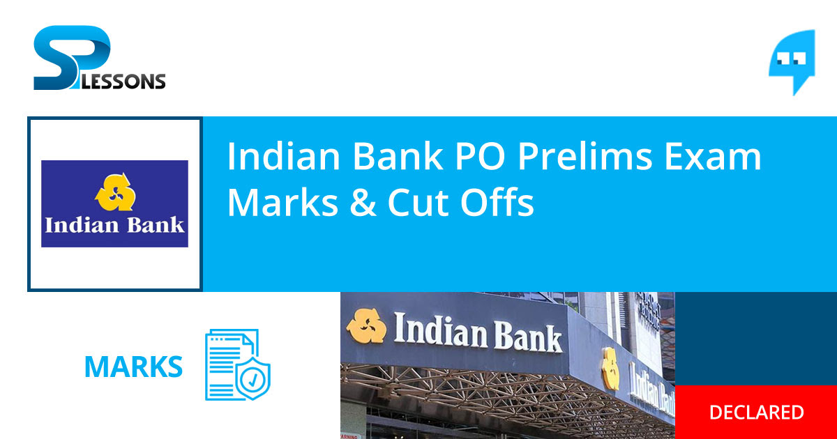 Indian Bank PO Prelims Exam Marks and Cut Offs