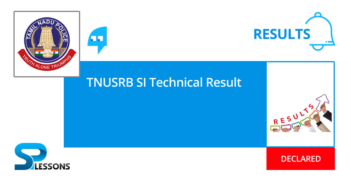 TNUSRB SI Technical Result