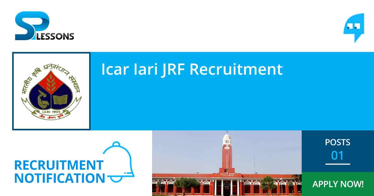 Icar Iari JRF Recruitment