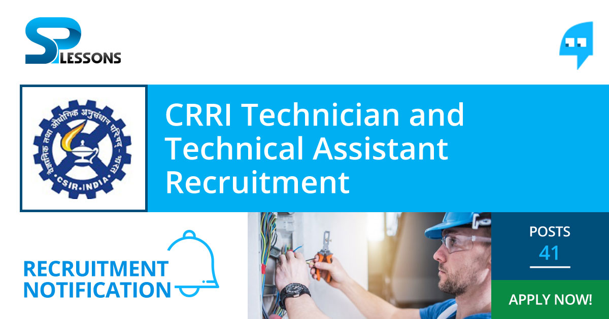 CRRI Technician and Technical Assistant Recruitment