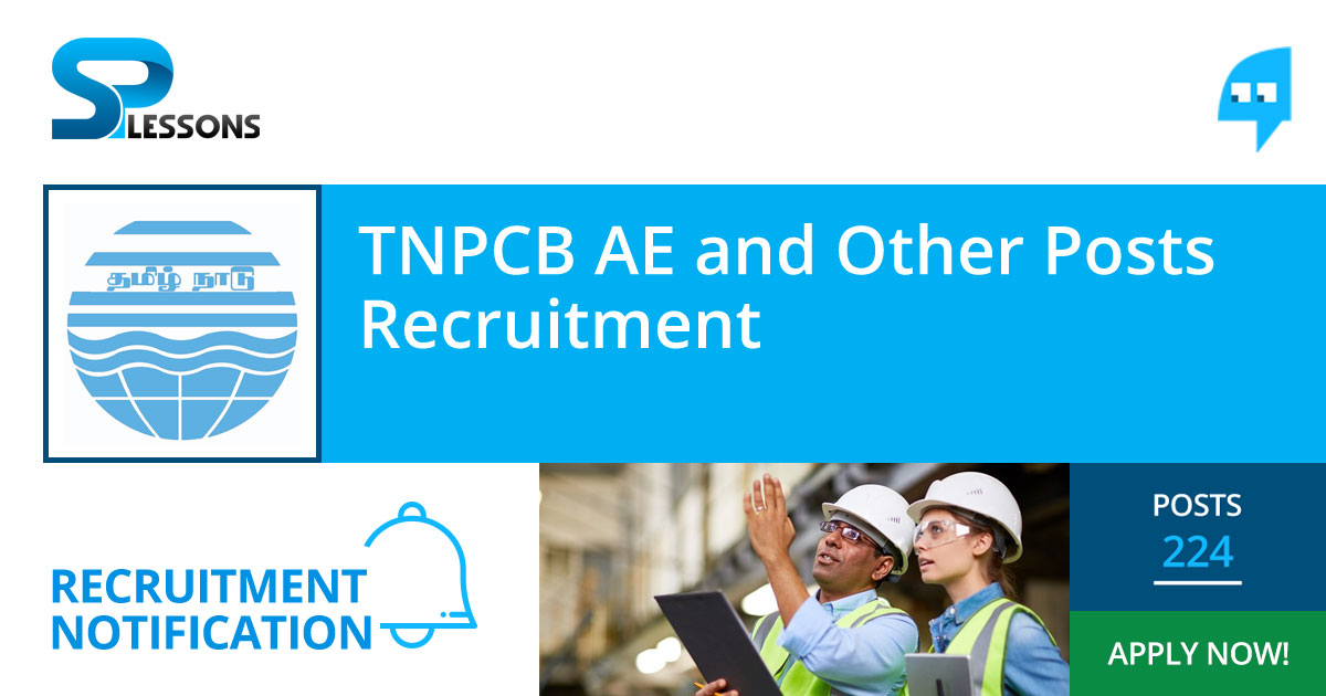 TNPCB AE and Other Posts Recruitment