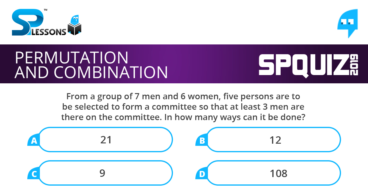 Permutation and Combination – Quiz 2