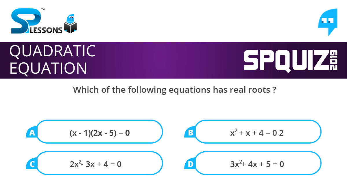 Quadratic Equation – Quiz 2