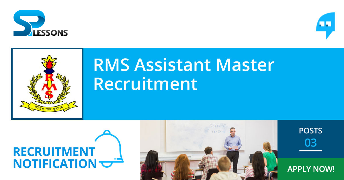 RMS Assistant Master Recruitment