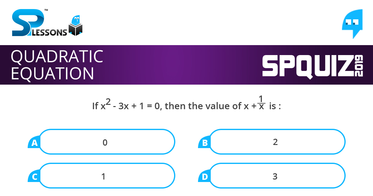 Quadratic Equation - Quiz 6