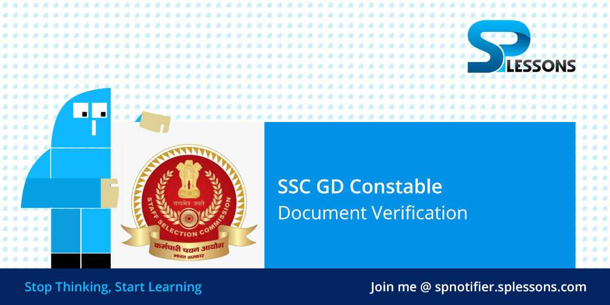 SSC GD Constable Document Verification