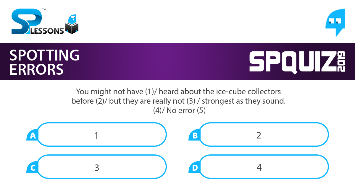 Spotting Errors Quiz 13