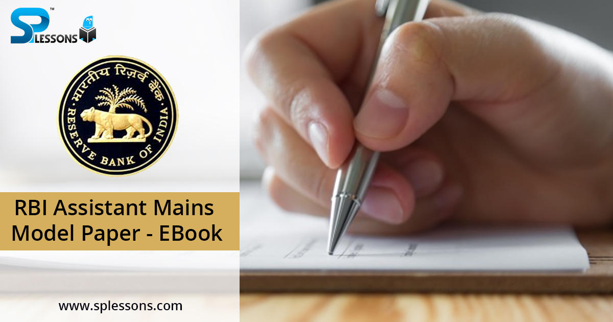 RBI Assistant Mains Model Paper | EBook